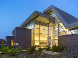 Public Library at Dusk | City of Grande Prairie